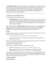 Understanding The Set Partition Problem Solutions Applications Course Hero