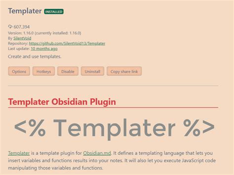 using templater to create notes automatically enhance it with buttons
