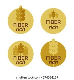 Four Vector Fiber Rich Labels Stock Vector Royalty Free 274384139