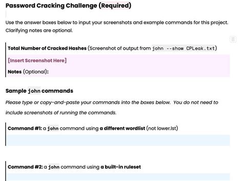 Solved Password Cracking Challenge Required Use The Answer Boxes