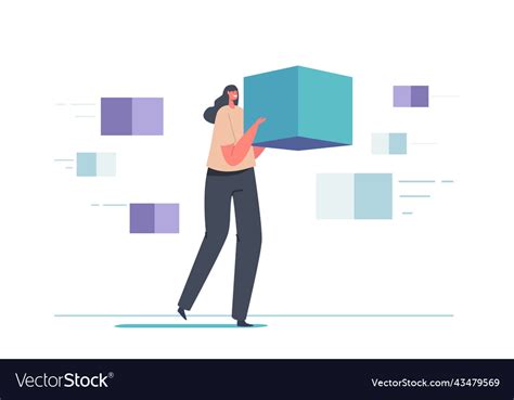 Big Data Server Storage Monitoring And Managing Vector Image