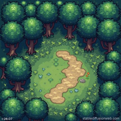 RPG Maker MV Forest Tileset Stable Diffusion Online