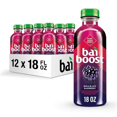 Boost Buka Black Raspberry Antioxidant Infused Beverage 18 Fl Oz Bottle Pack Of 12