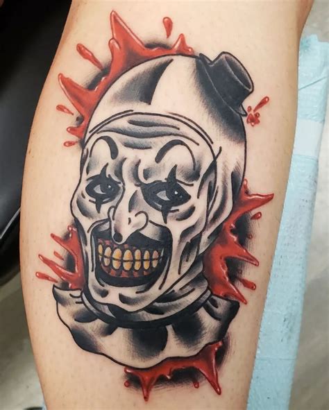 Art The Clown Tattoo Stencil Bold Design For Body Art Enthusiasts