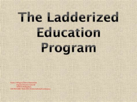 The Ladderized Education Program