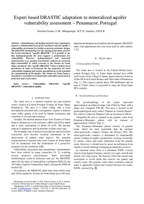 Pdf Expert Based Drastic Adaptation To Mineralized Aquifer