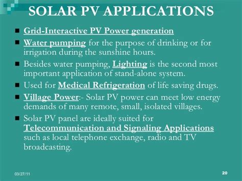 Solar Photovoltaic Systems
