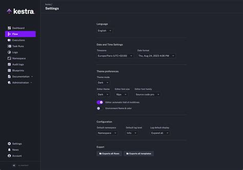 improve settings page display · issue 1947 · kestra io kestra · github