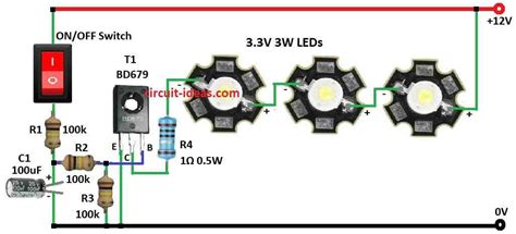 Simple Fade On Fade Off Led Circuit Circuit Ideas For You