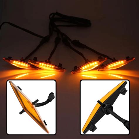 Luces Led Mascara Auto De Rejilla Ambar 4 Pcs Carro Generico
