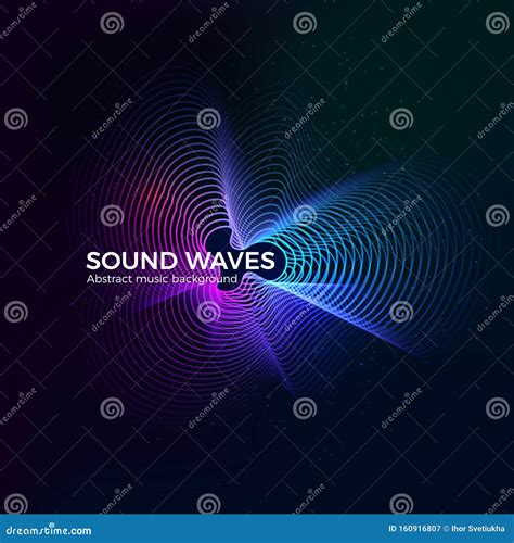 Dynamic Radial Sound Equalizer Design Music Album Cover Template