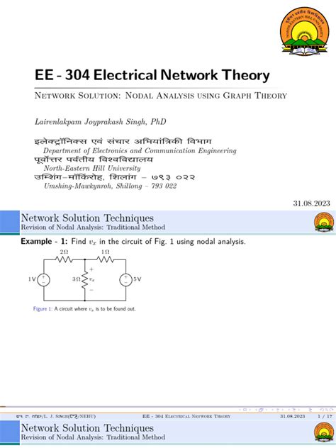 Network Analysis Techniques Nodal Analys Pdf Electrical Network