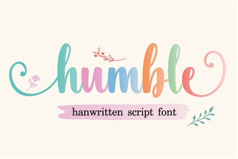 Humble Script Handwrutten Font So Fontsy