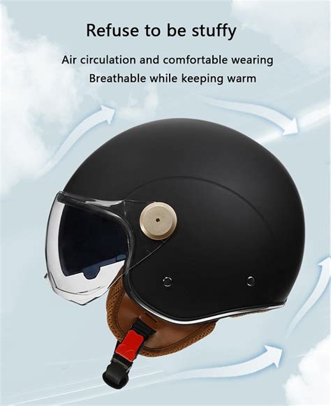 Retroride Smart Bluetooth Open Face Motorcycle Helmet With Dual Sun Vi