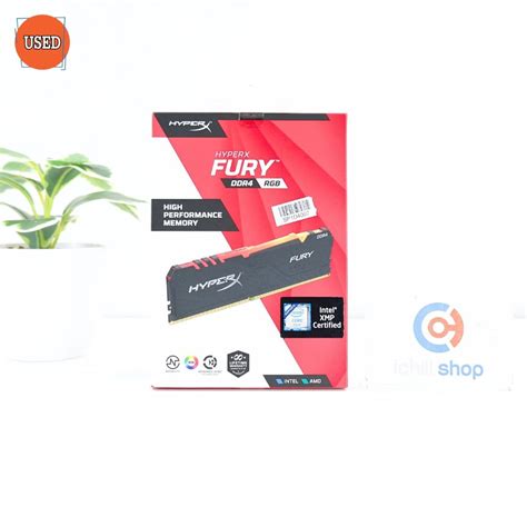 Ram แรม Kingston Hyperx Fury Rgb Ddr4 16gb 8x2 3200mhz Black P15983