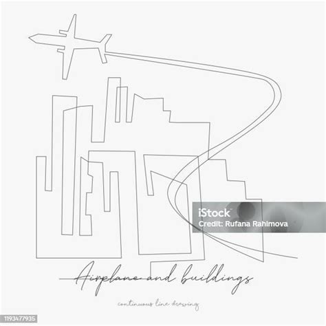 연속 선 그리기 비행기와 건물 간단한 벡터 일러스트레이션 비행기 와 건물 개념 손 그리기 스케치 라인 개념에 대한 스톡 벡터 아트 및 기타 이미지 Istock