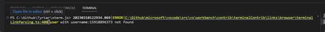 Handle Pipe Char Better In Terminal Links By Tyriar · Pull Request 177084 · Microsoftvscode