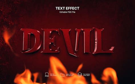 Premium Psd Devil Text Effect