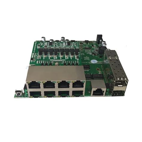 8 10 Port 1000Mbps 2 Layer Managed Network Switch 48V 150W SSH Telnet CLI L2 Manageable Gigabit