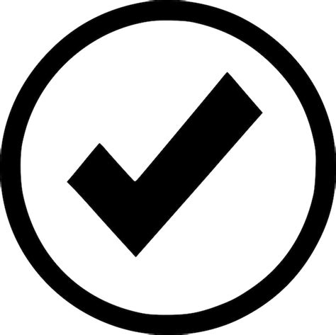 Premium Vector Checkmark Black And White Vector Illustration