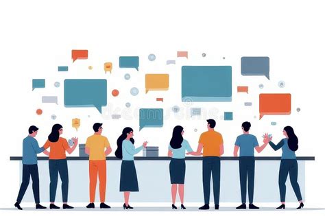 Visualizing Teamwork Interaction Stock Illustration Illustration Of