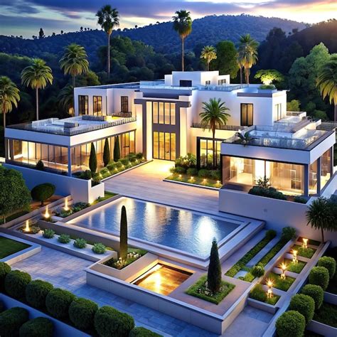 Criar Uma Mansão Extremamente Realista E Moderna Cheia De Iluminação E