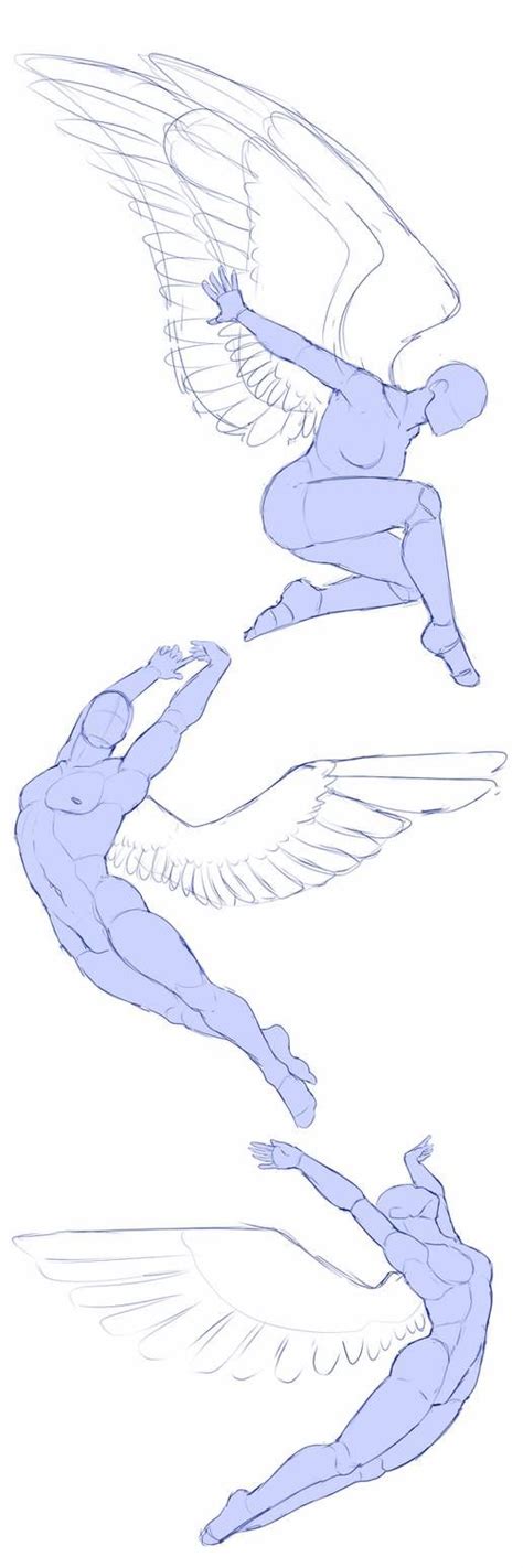 F2u Pose Pack Winged Flight By Shadowinkwarrior Pose Reference