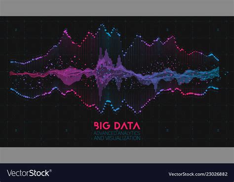 Violet Abstract Binary Wave 3d Big Data Royalty Free Vector