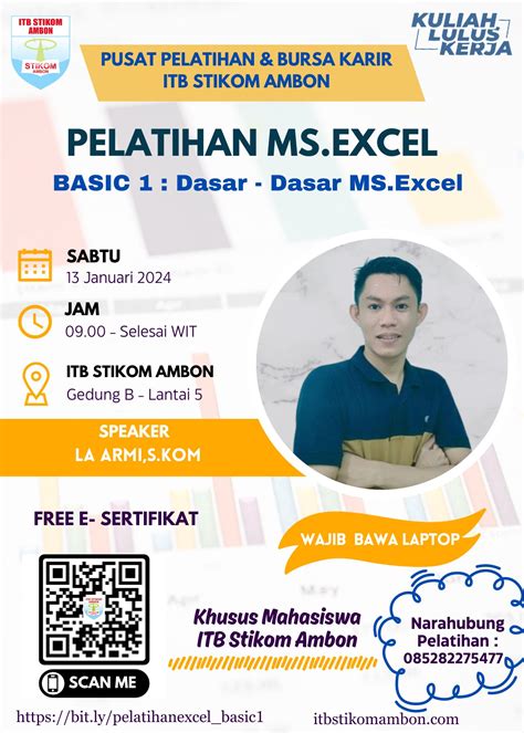 Pelatihan Msexcel Basic 1 Itb Stikom Ambon