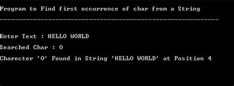 C Program To Find First Occurrence Of Char From A String Wbut Assignment Help