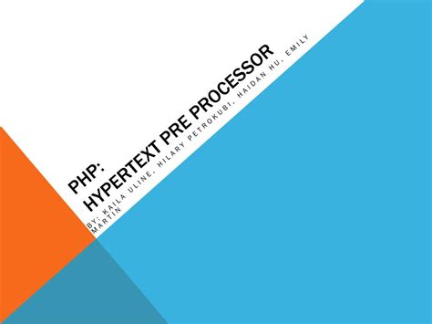 Ppt Php Hypertext Pre Processor Powerpoint Presentation Free