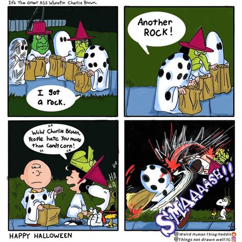 Its The Great Ass Whoopin Charlie Brown Happy Halloween R Peanuts