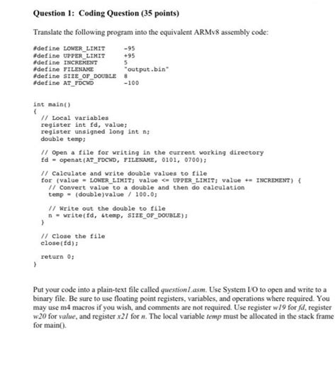 Solved Question 1 Coding Question 35 Points Translate The