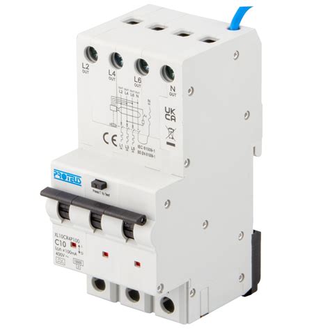 16a 3 Mod 4p Rcbo 10ka C Curve 30ma Type A Proteus Switchgear