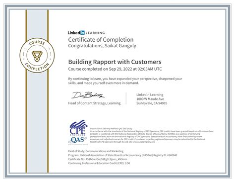 saikat ganguly on linkedin certificate of completion