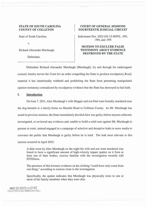 Murdaugh Motion To Exclude Documentcloud
