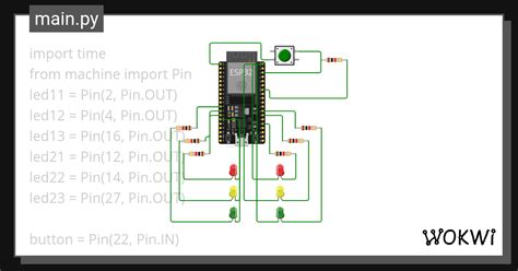 Semáforo Simples Micropython Wokwi Esp32 Stm32 Arduino Simulator
