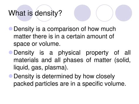 PPT Density PowerPoint Presentation Free Download ID