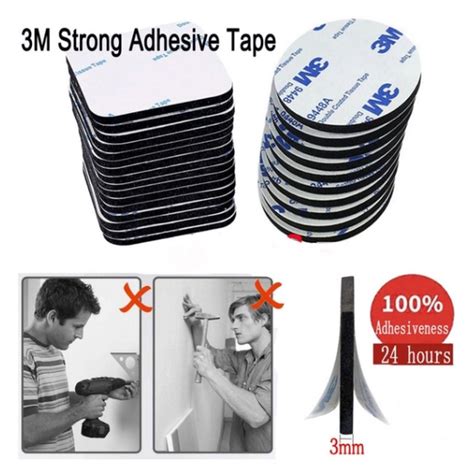Pcs Set Double Sided Sticky Pads Adhesive Foam Pads Extra Strong Black Adhesive Mounting Pad