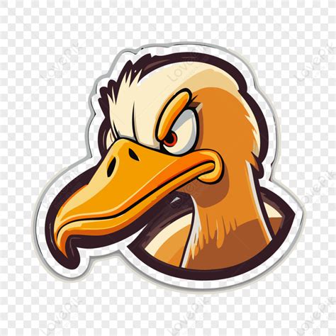 못생긴 오리 머리 스티커 클립 아트의 만화 그림 벡터 상표 Png 일러스트 무료 다운로드 Lovepik