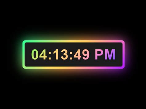 Digital Clock With Colorful Glowing Effect Using Html Css And Java By Codingnepal On Dribbble