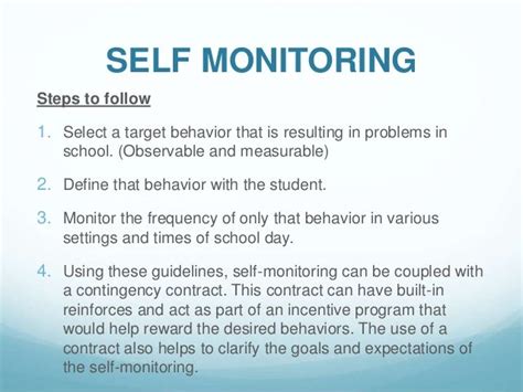 What Is Self Monitoring Examples Printable Forms Free Online