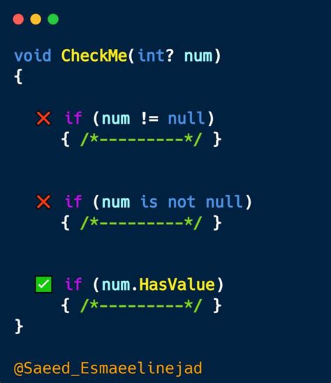 Saeed Esmaeelinejad On Linkedin Csharp Dotnet Checknull Primitivetypes
