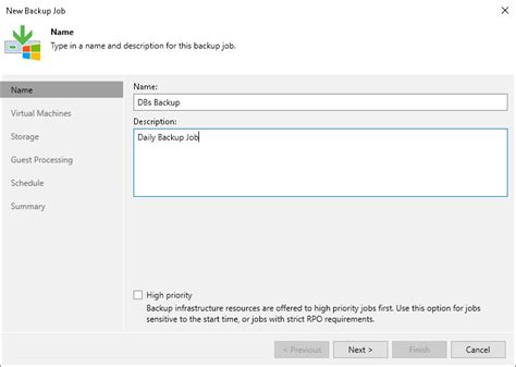 step 2 specify job name and description user guide for microsoft hyper v