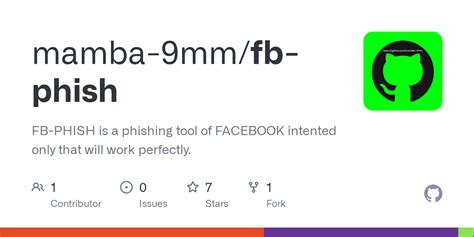 GitHub Mamba 9mm Fb Phish FB PHISH Is A Phishing Tool Of FACEBOOK Intented Only That Will
