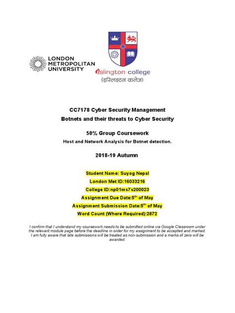 Host And Network Analysis For Botnet Detection Pdf Cyberwarfare