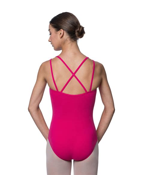 Lulli Womens Brushed Cotton Lycra Camisole Strappy Back Dance Leotard Lara