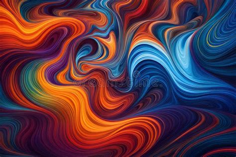 Swirling Vortex Of Colors And Shapes Represents The Expansion Of Consciousness Stock