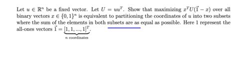 solved let u € r™ be a fixed vector let u uuł show that