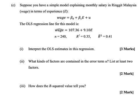 Solved C Suppose You Have A Simple Model Explaining Chegg Com